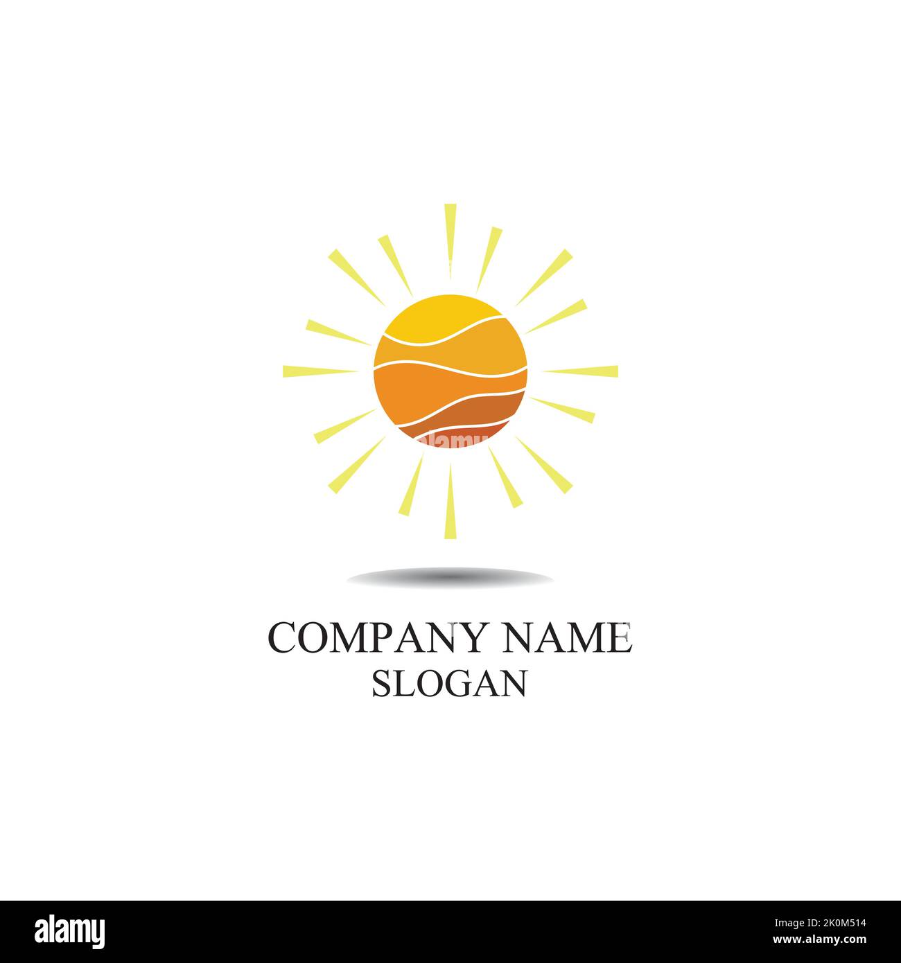 Vector Icon Logo Template Sun over horizon Stock Vector Image & Art - Alamy