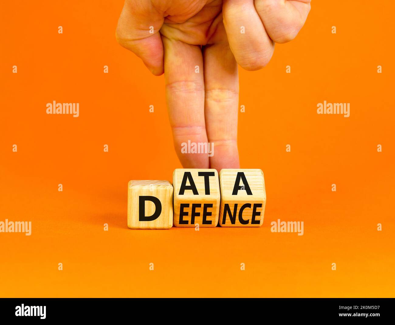 Data defence symbol. Concept words Data defence on wooden cubes ...