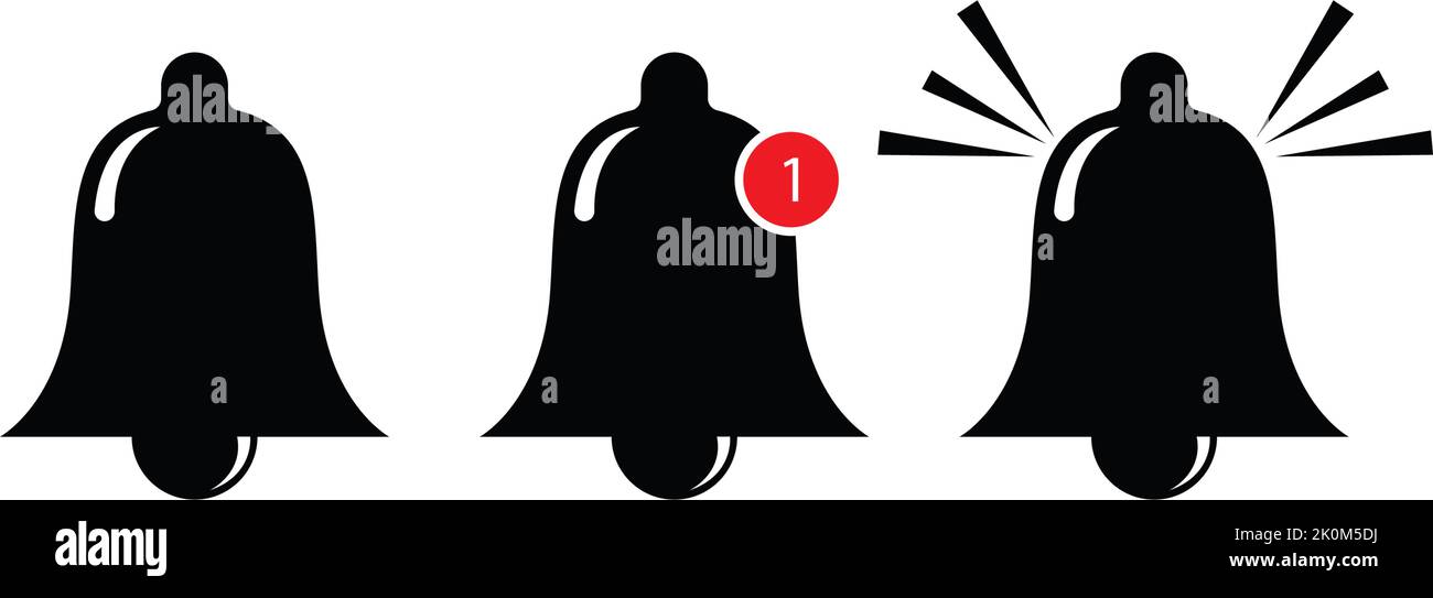 Bell Vector Icon, Alert, Bell, Notification Icon Stock Vector Image ...