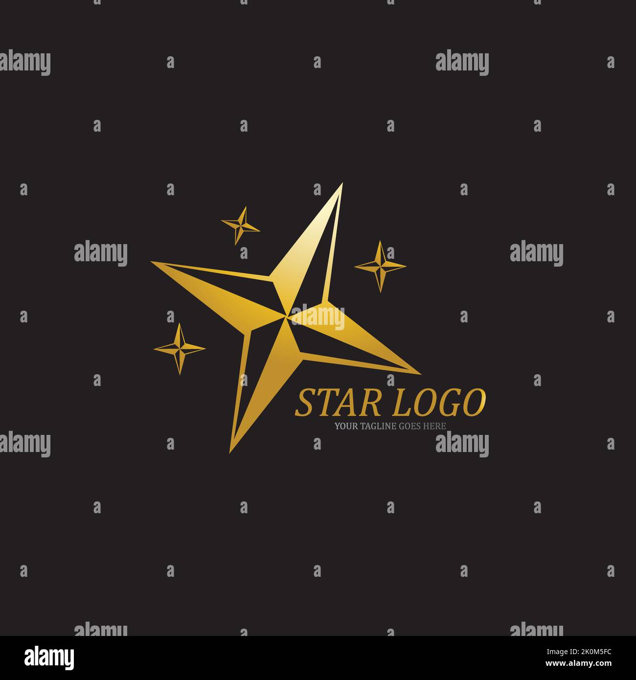 Gold Star logo vector Illustration Template Stock Vector Image & Art ...