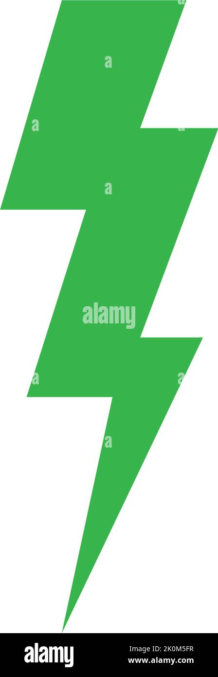 Green electric Vector lightning icon logo and symbols Stock Vector ...
