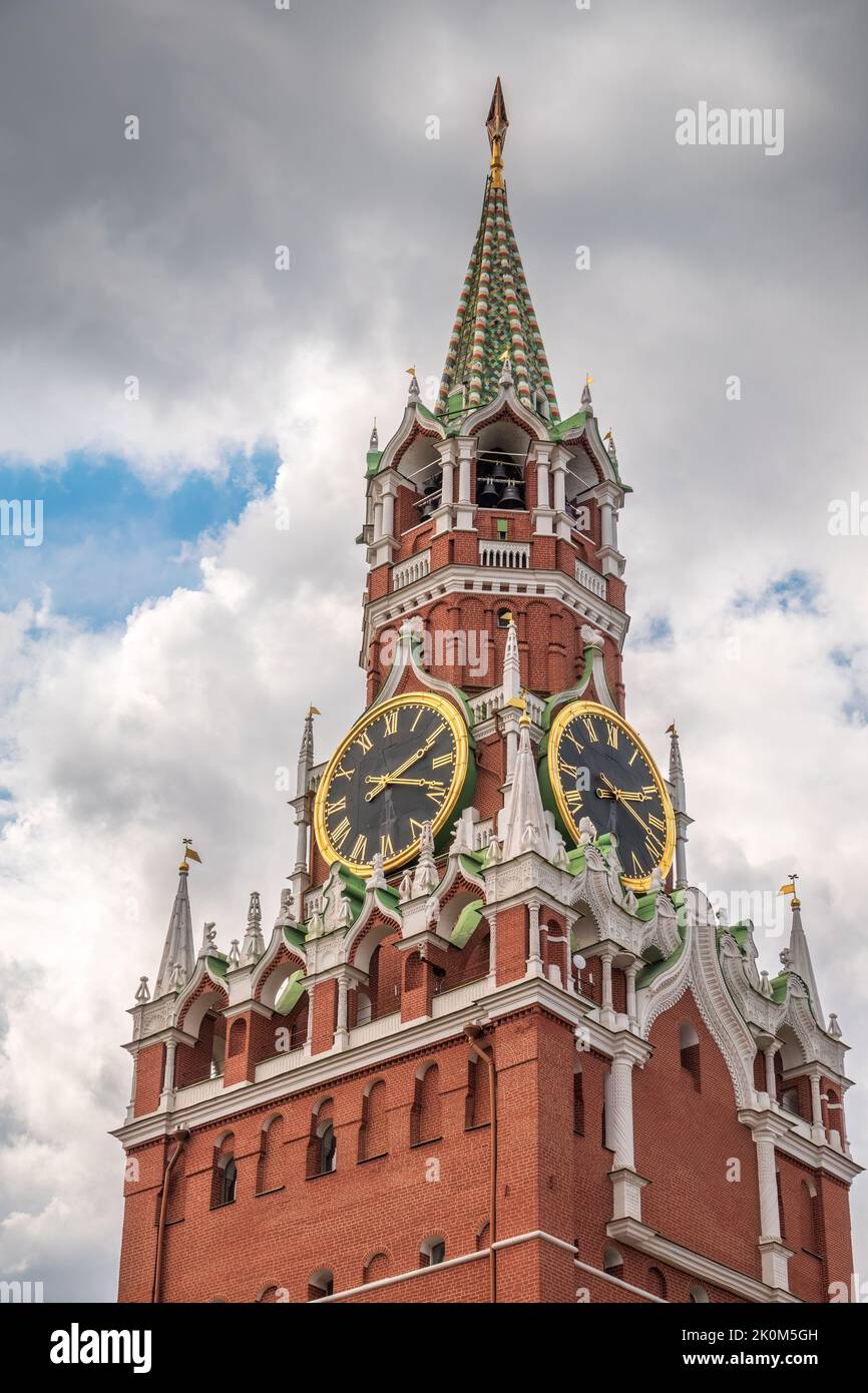 Spasskaya Tower of Moscow Kremlin. The Spasskaya Tower is the main ...
