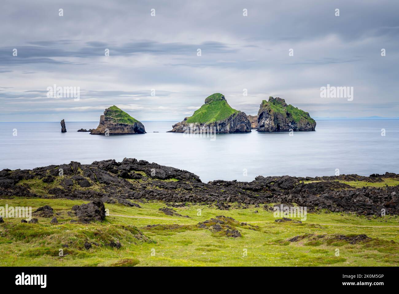 Three small islands, the islands are called Hæna Hani and Hrauney. The ...