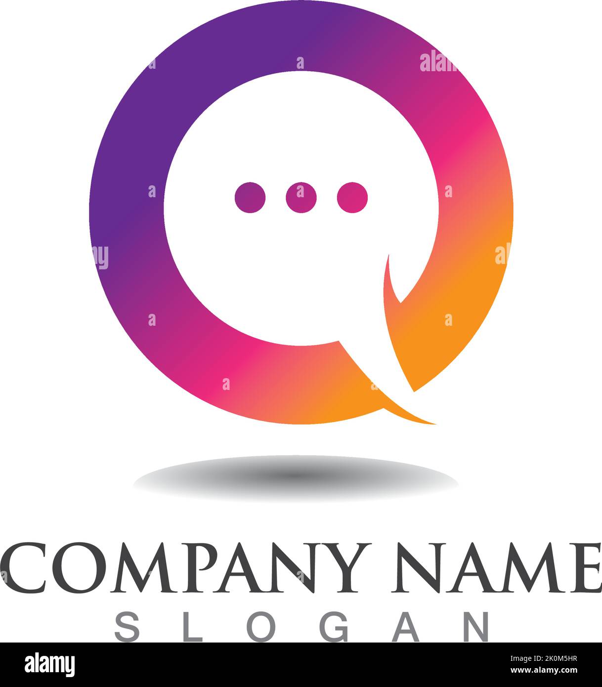 Bubble Chat Concept Logo Design Template Vector Stock Vector Image ...