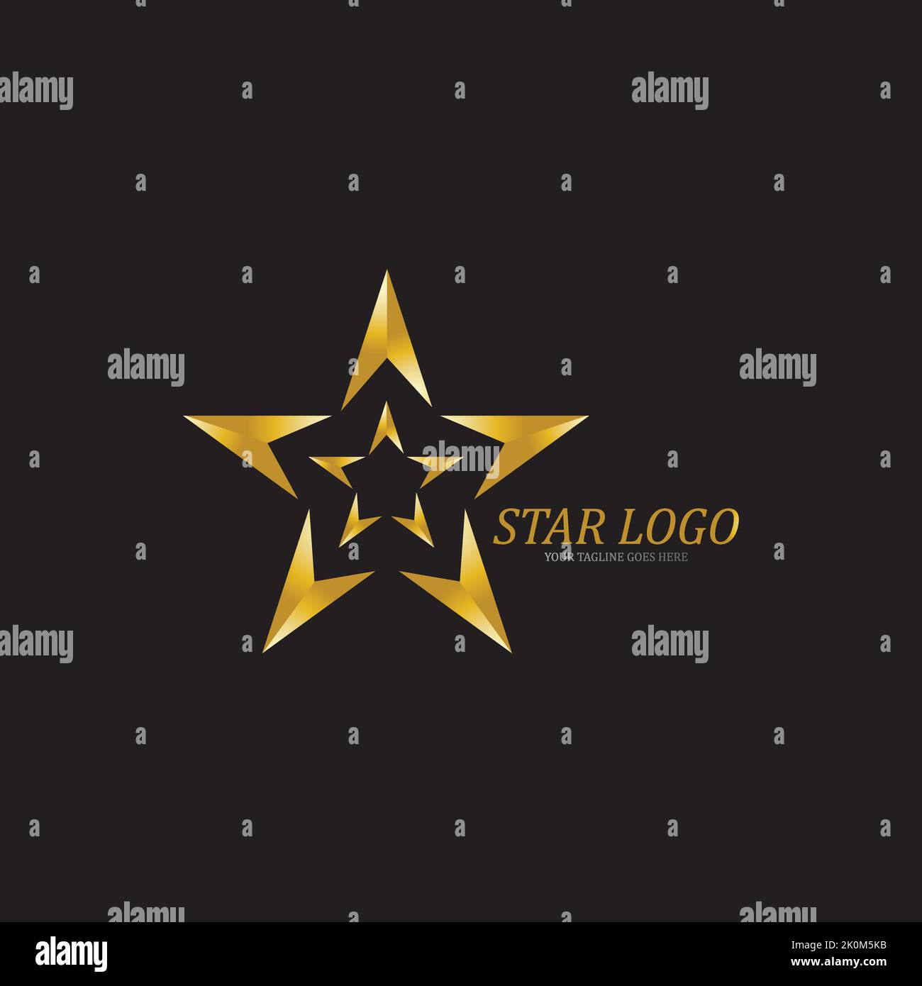 Gold Star logo vector Illustration Template Stock Vector Image & Art ...