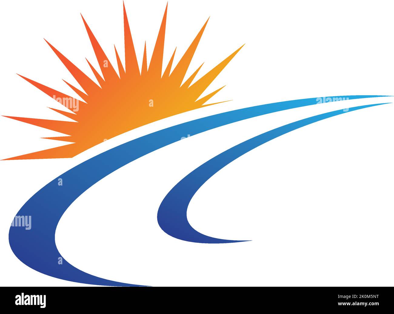 Vector Icon Logo Template Sun over horizon Stock Vector Image & Art - Alamy