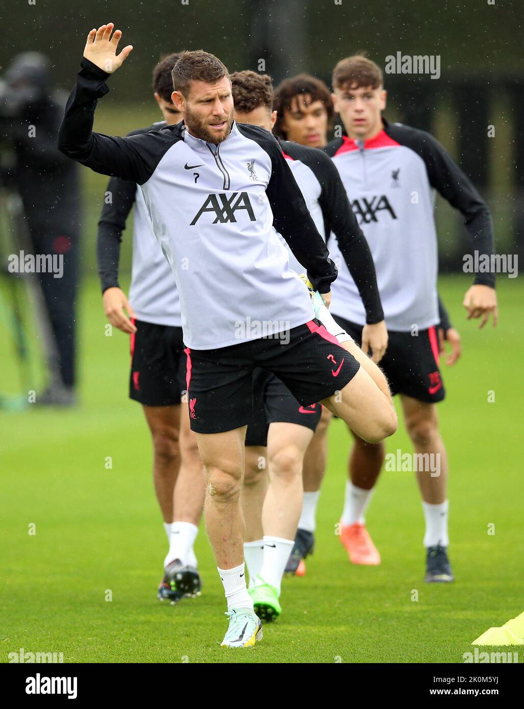 Liverpool's James Milner during a training session at the AXA Training ...