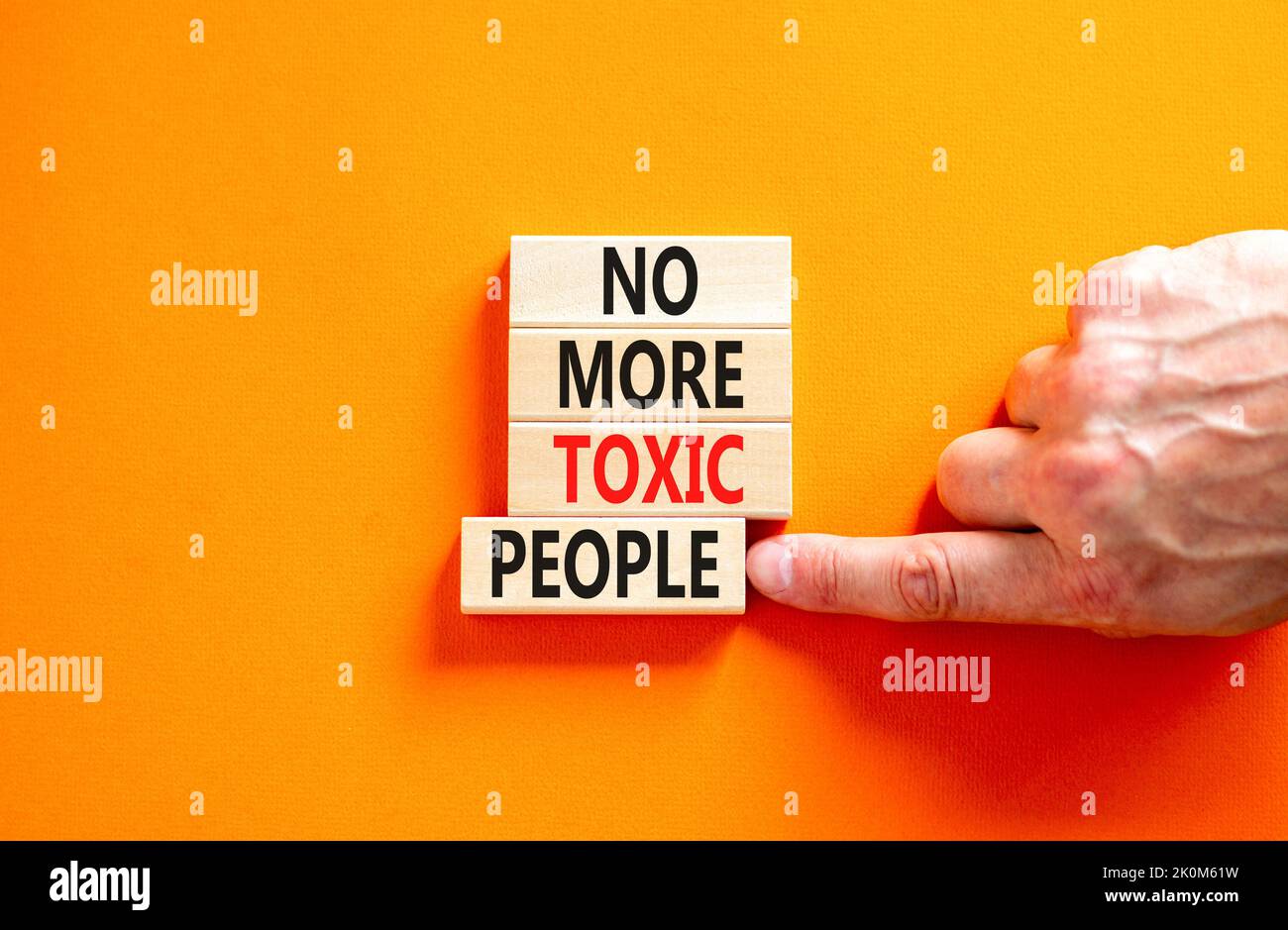 No more toxic people symbol. Concept words No more toxic people on ...