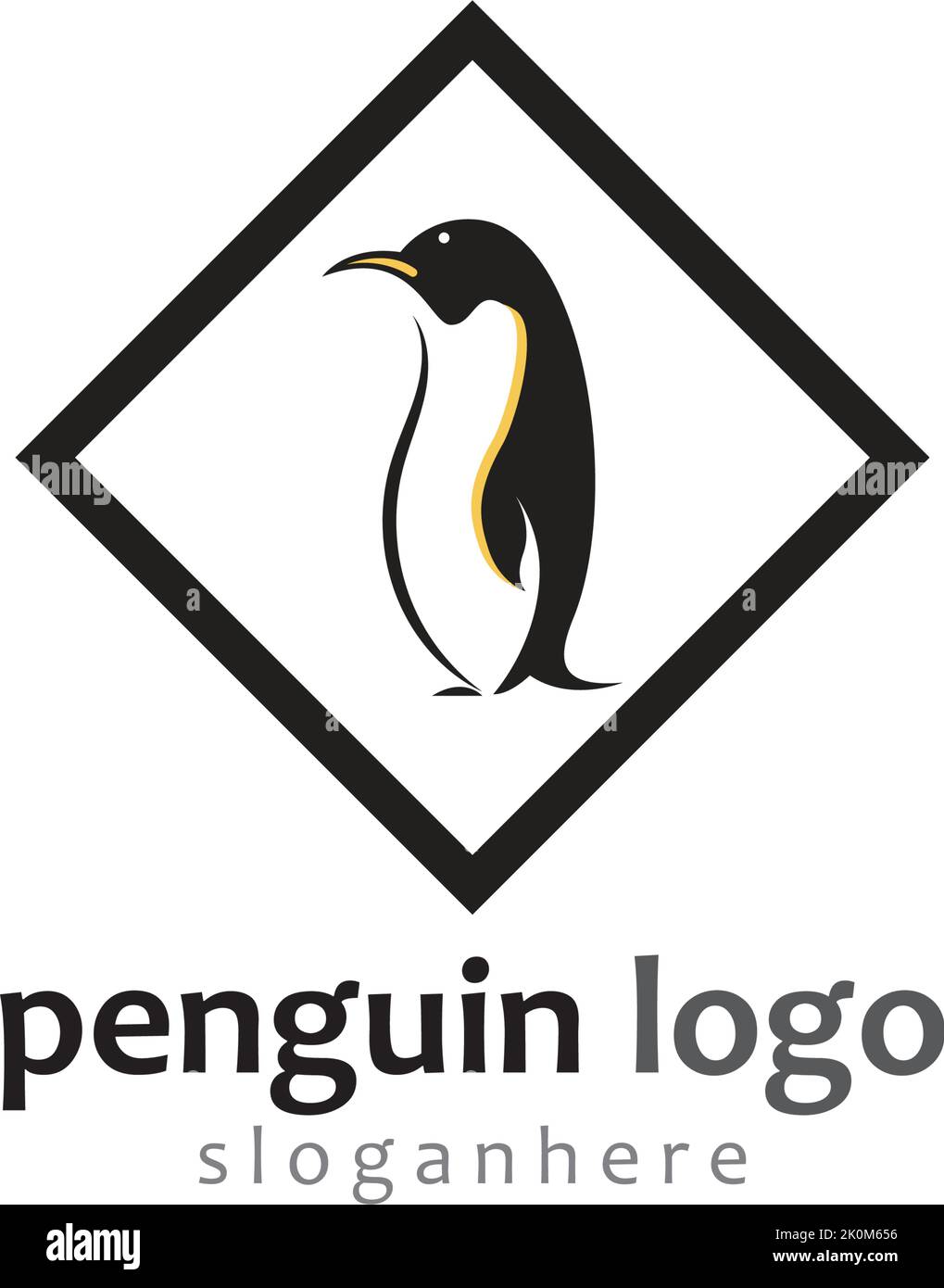 penguin bird vector logo, arctic animal symbol Stock Vector Image & Art ...