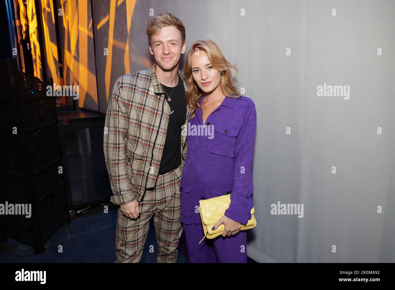 Berlin, Germany. 12th Sep, 2022. Actors Timur Bartels and Valerie Huber ...