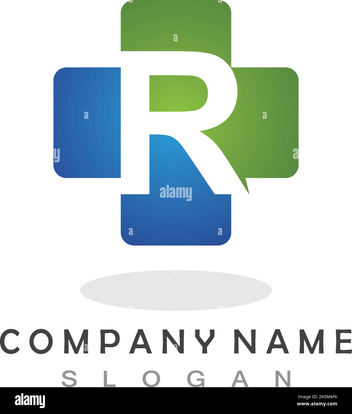 R Initial Letter cross medical logo vector template Stock Vector Image ...