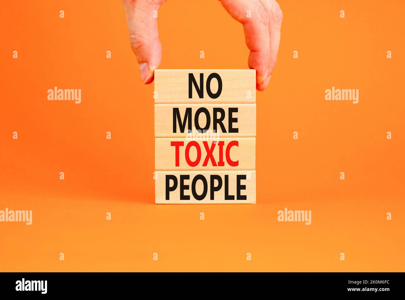 No more toxic people symbol. Concept words No more toxic people on ...