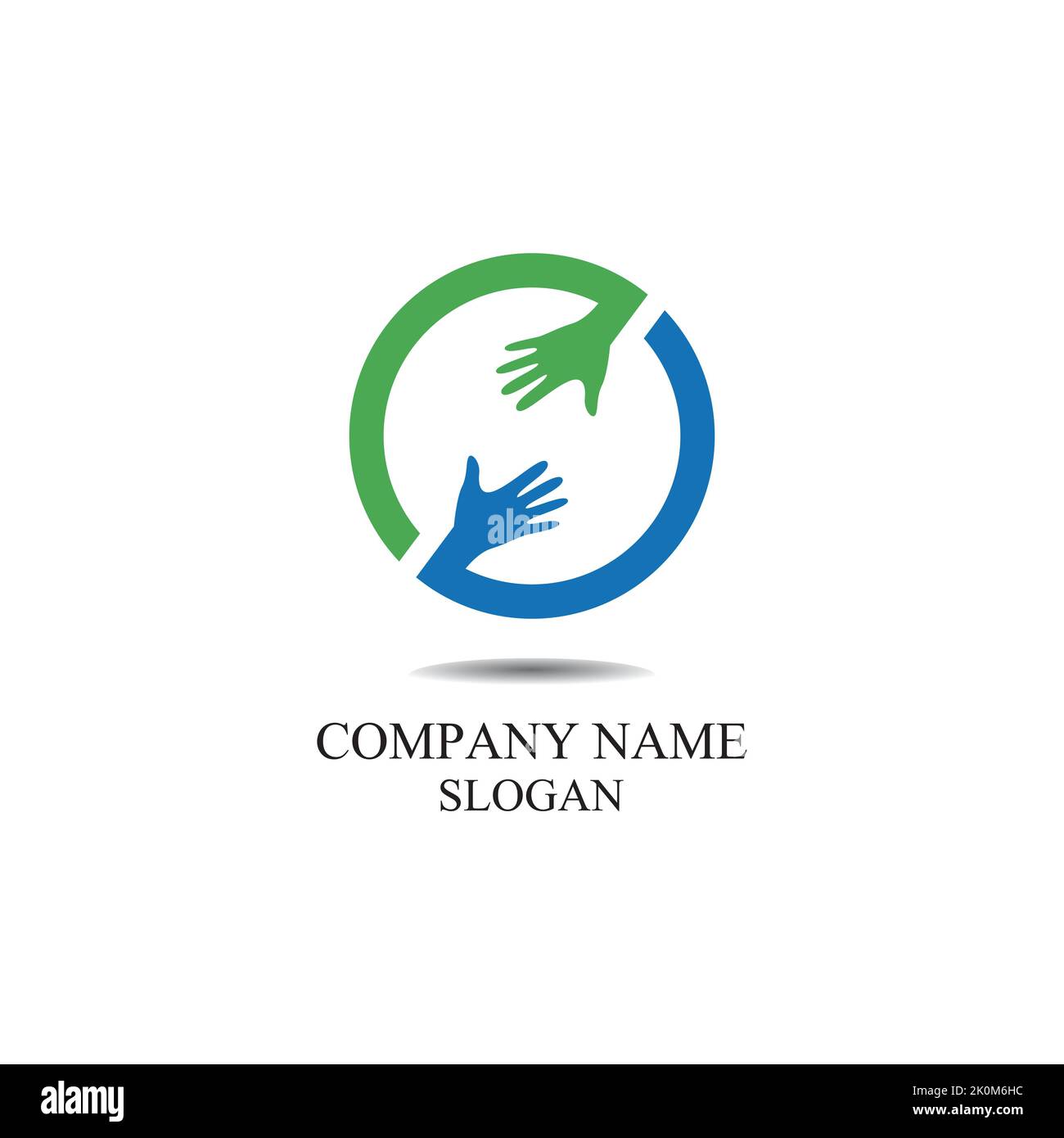 Hand help logo and symbols template icons app Stock Vector Image & Art ...