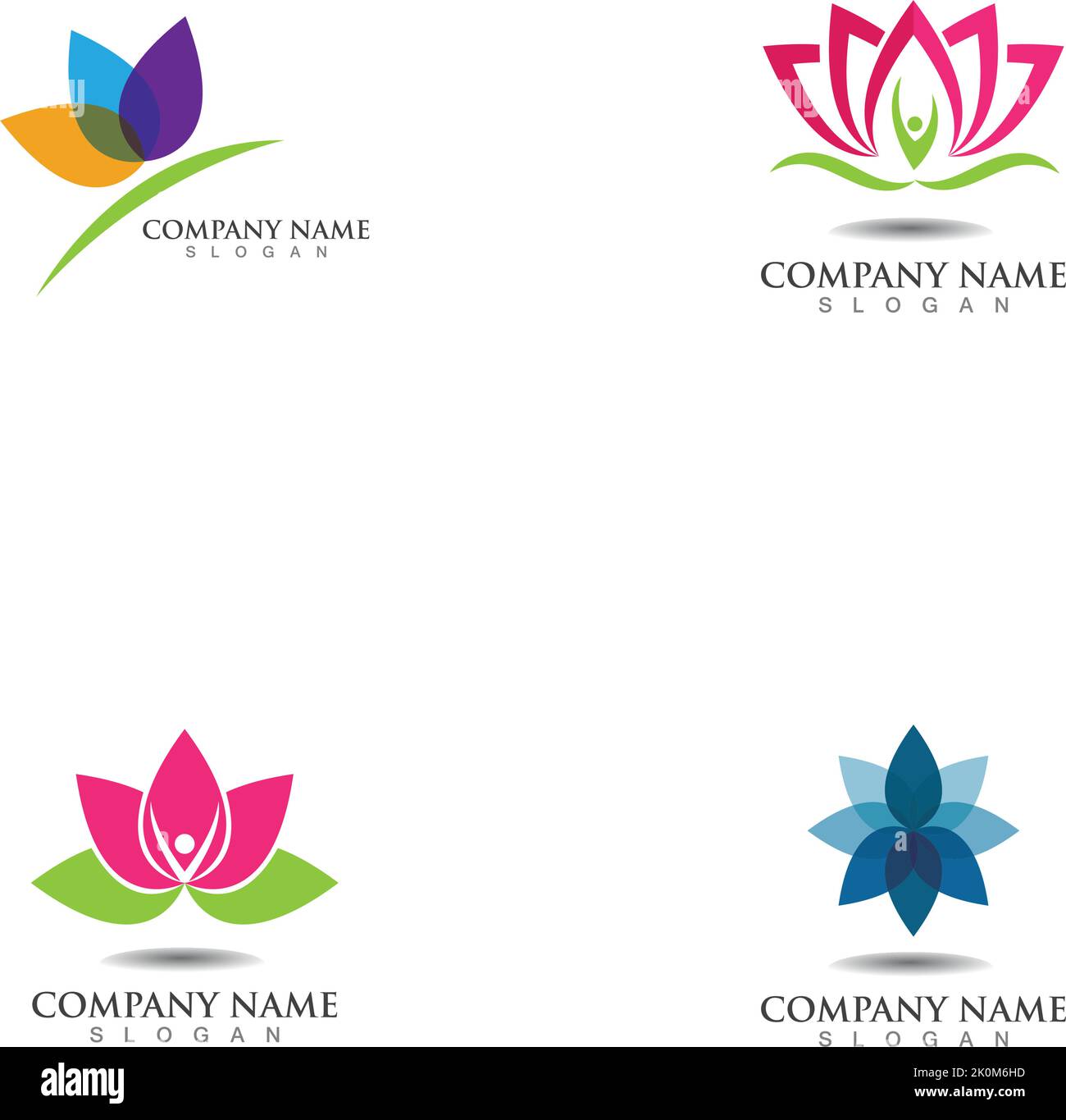 Beauty Vector lotus flowers design logo Template icon Stock Vector ...