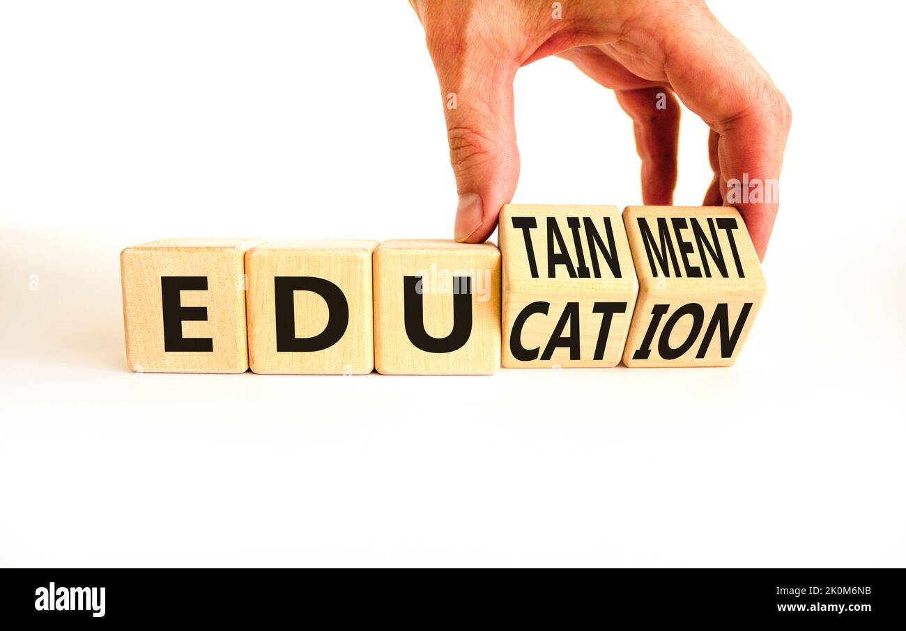 Education and edutainment symbol. Concept words Education and ...