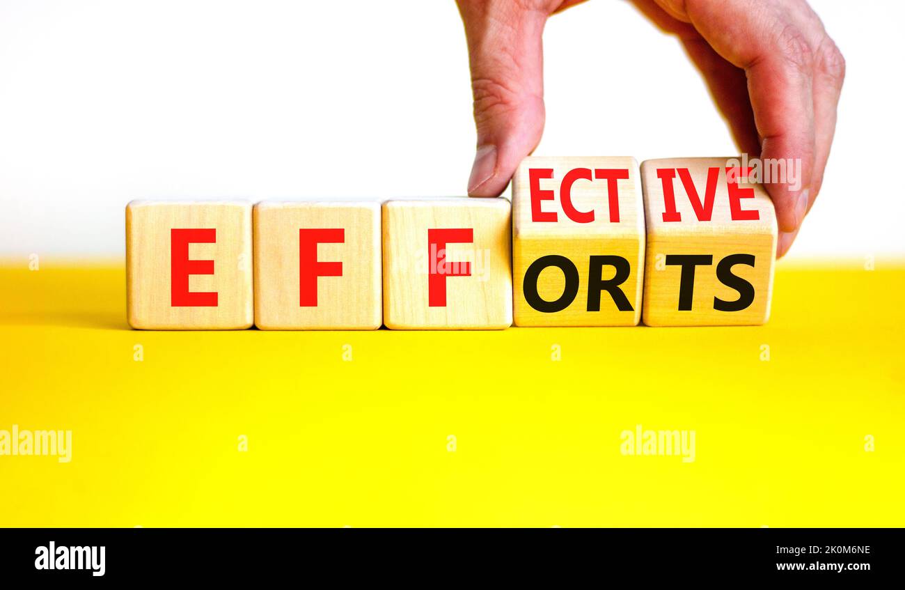 Effective efforts symbol. Concept words Effective efforts on wooden ...