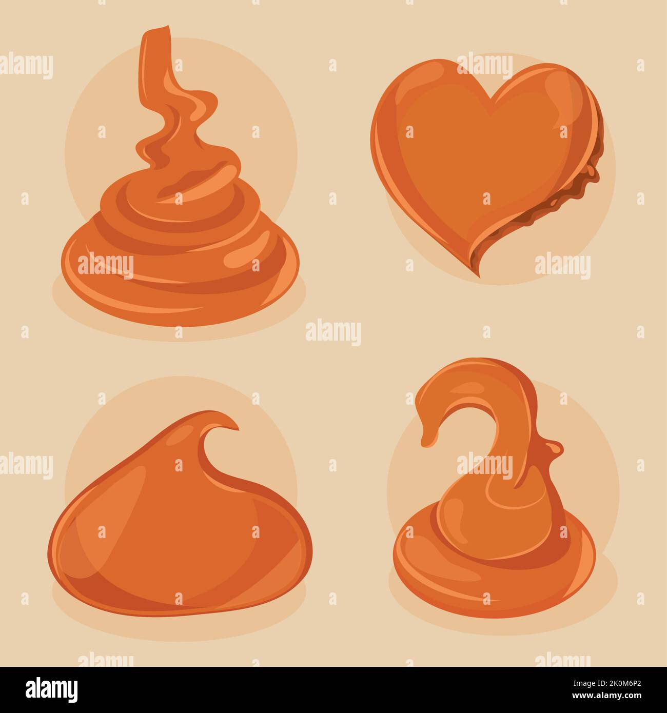 caramel icons collection Stock Vector Image & Art - Alamy