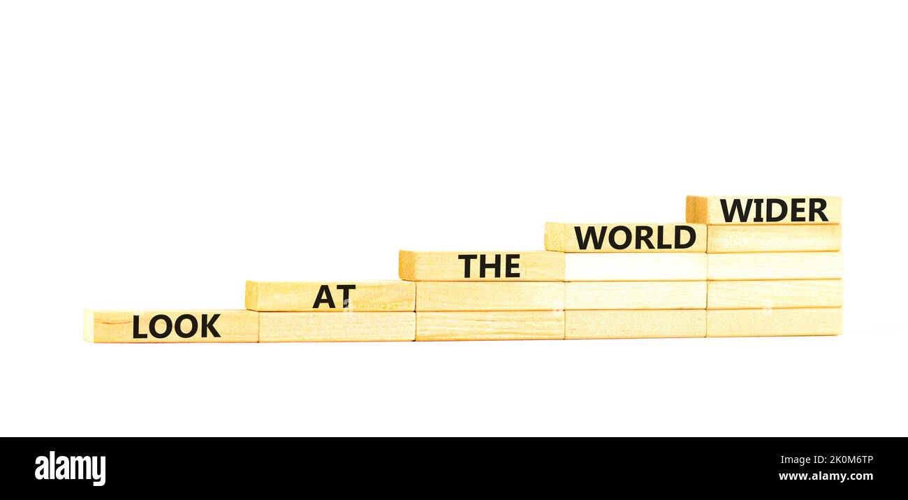 Look at the world wider symbol. Concept words Look at the world wider ...