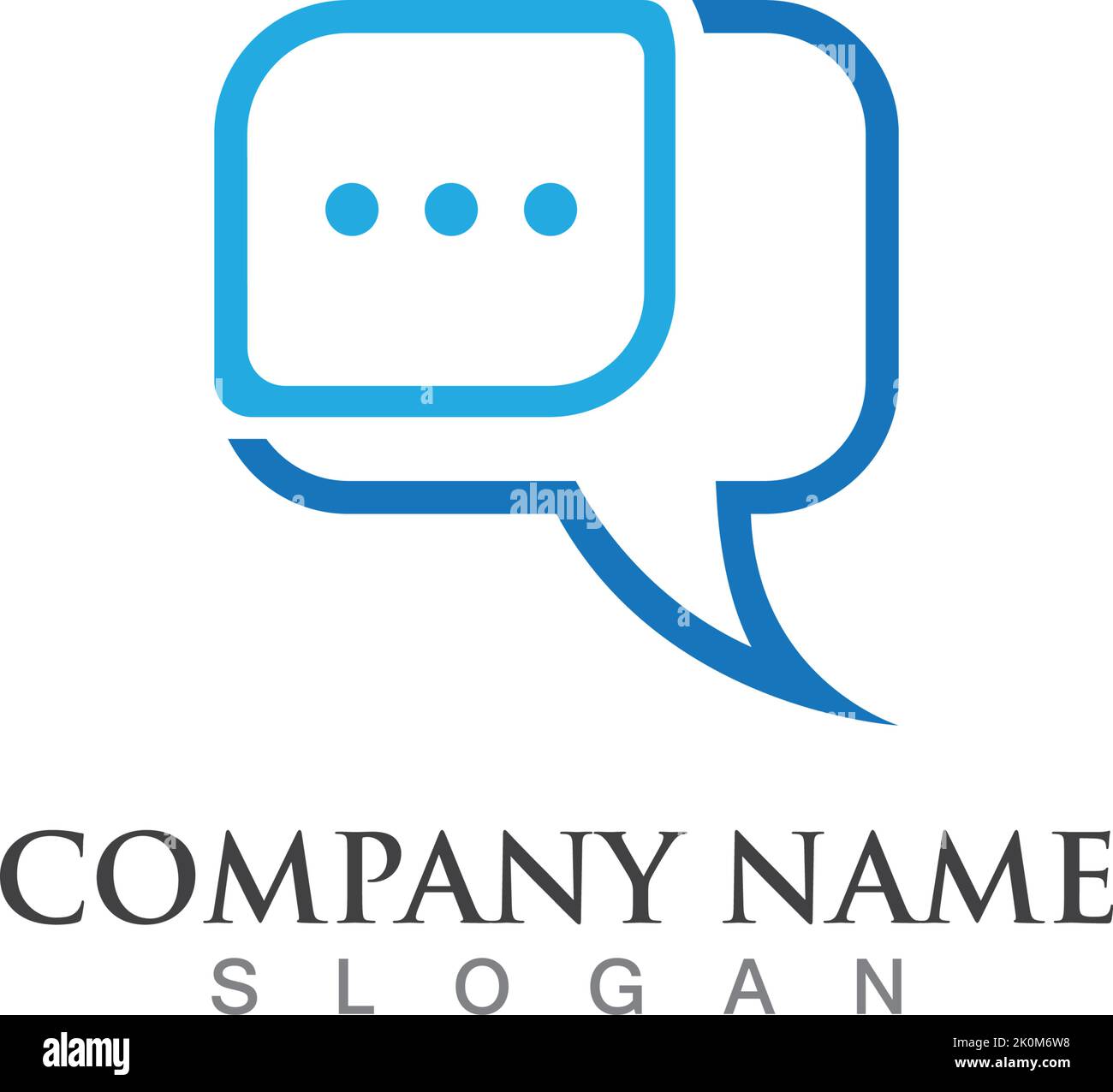Bubble Chat Concept Logo Design Template Vector Stock Vector Image ...