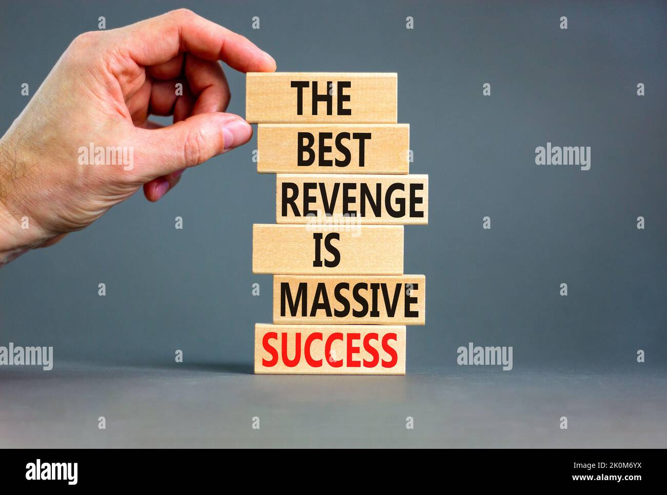 Revenge or success symbol. Concept words The best revenge is massive ...