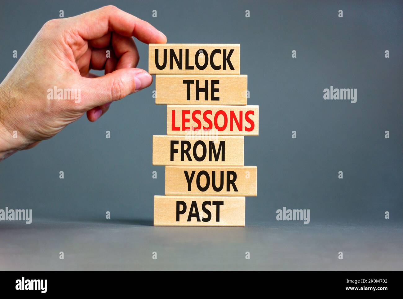 Lessons from your past symbol. Concept words Unlock the lessons from ...