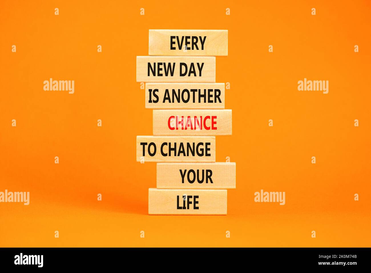 Chance to change symbol. Concept words Every new day is another chance ...