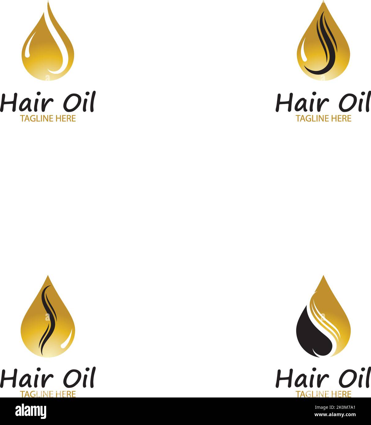 hair oil essential logo with drop oil and hair logo symbol-vector Stock ...
