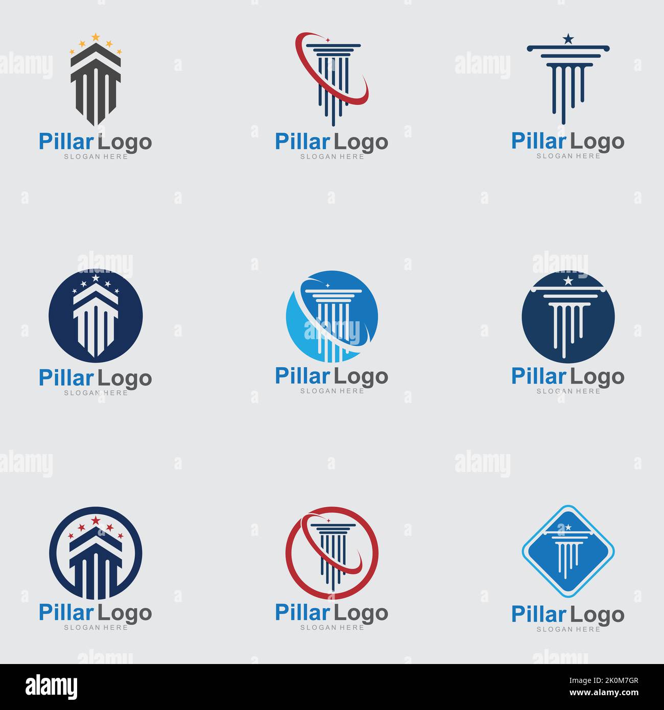 Pillar Logo Template,Column Vector Illustration icon Stock Vector Image ...