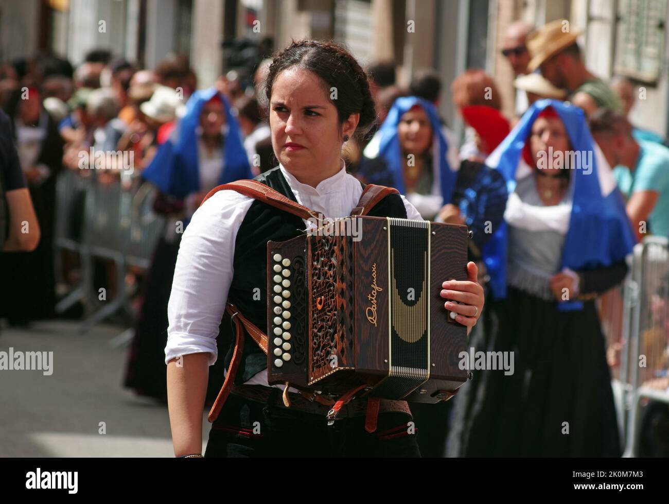 Sassari, Sardinia, Italy. Cavalcata Sarda 2022, traditional parade of ...