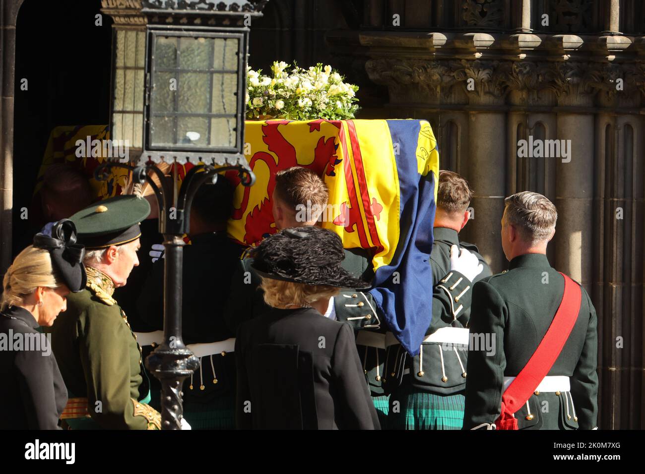 The Queen Consort and the Countess of Wessex (left) watches as royal ...