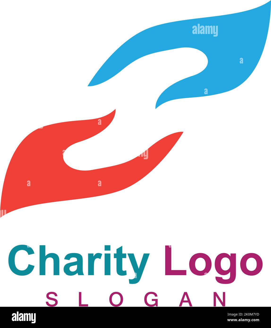 Illustration of charity logo design template vector Stock Vector Image ...