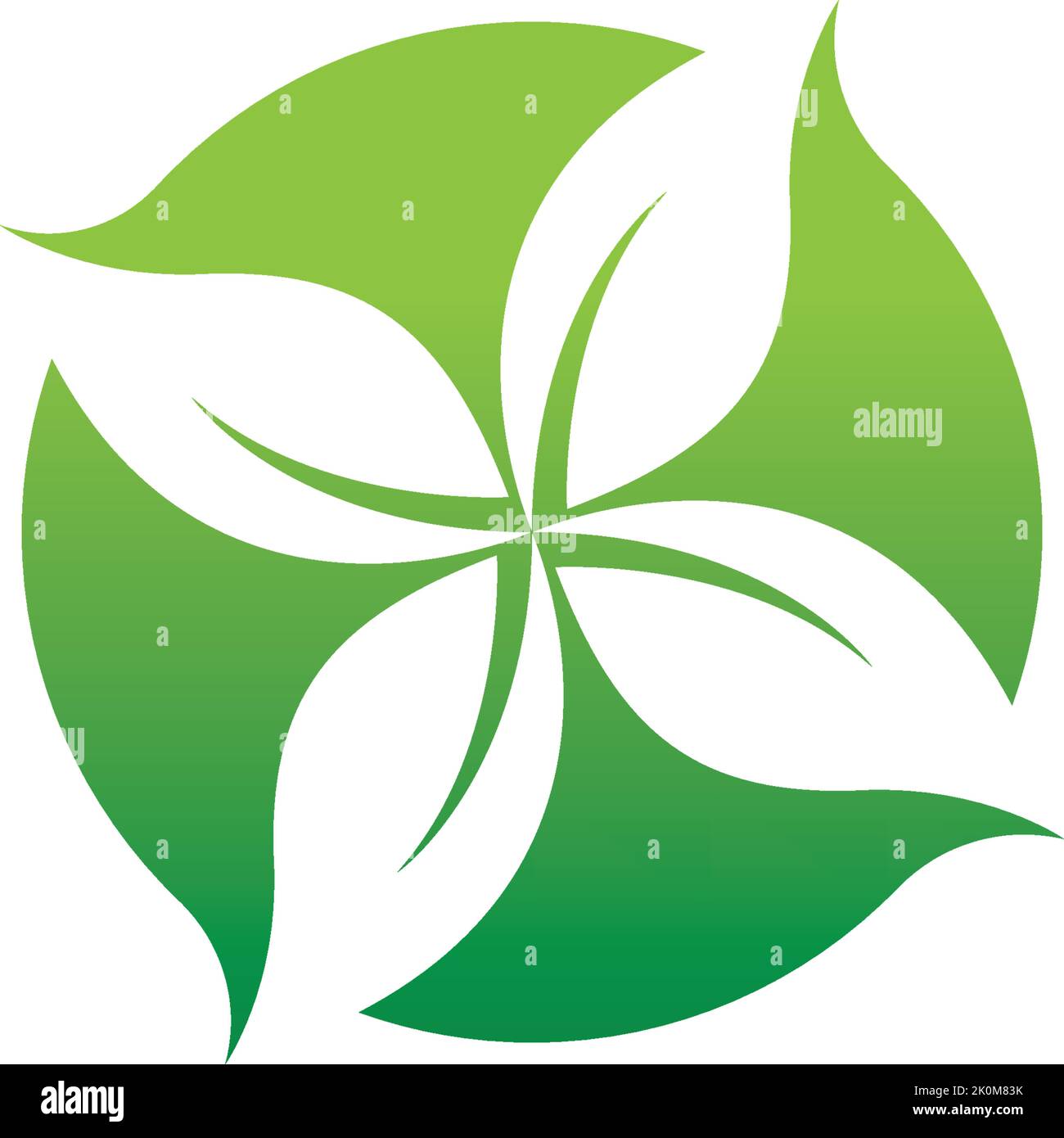three leaf logo design. green leaf eco logo template - vector Stock Vector Image & Art - Alamy
