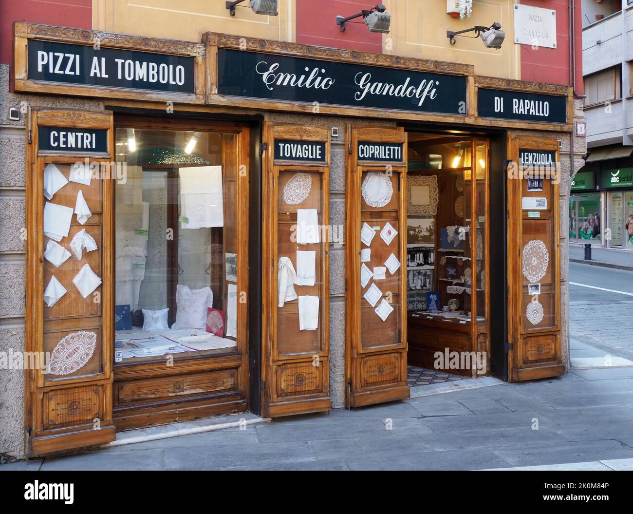 traditional lace shop,Rapallo,Italy,Europe Stock Photo - Alamy