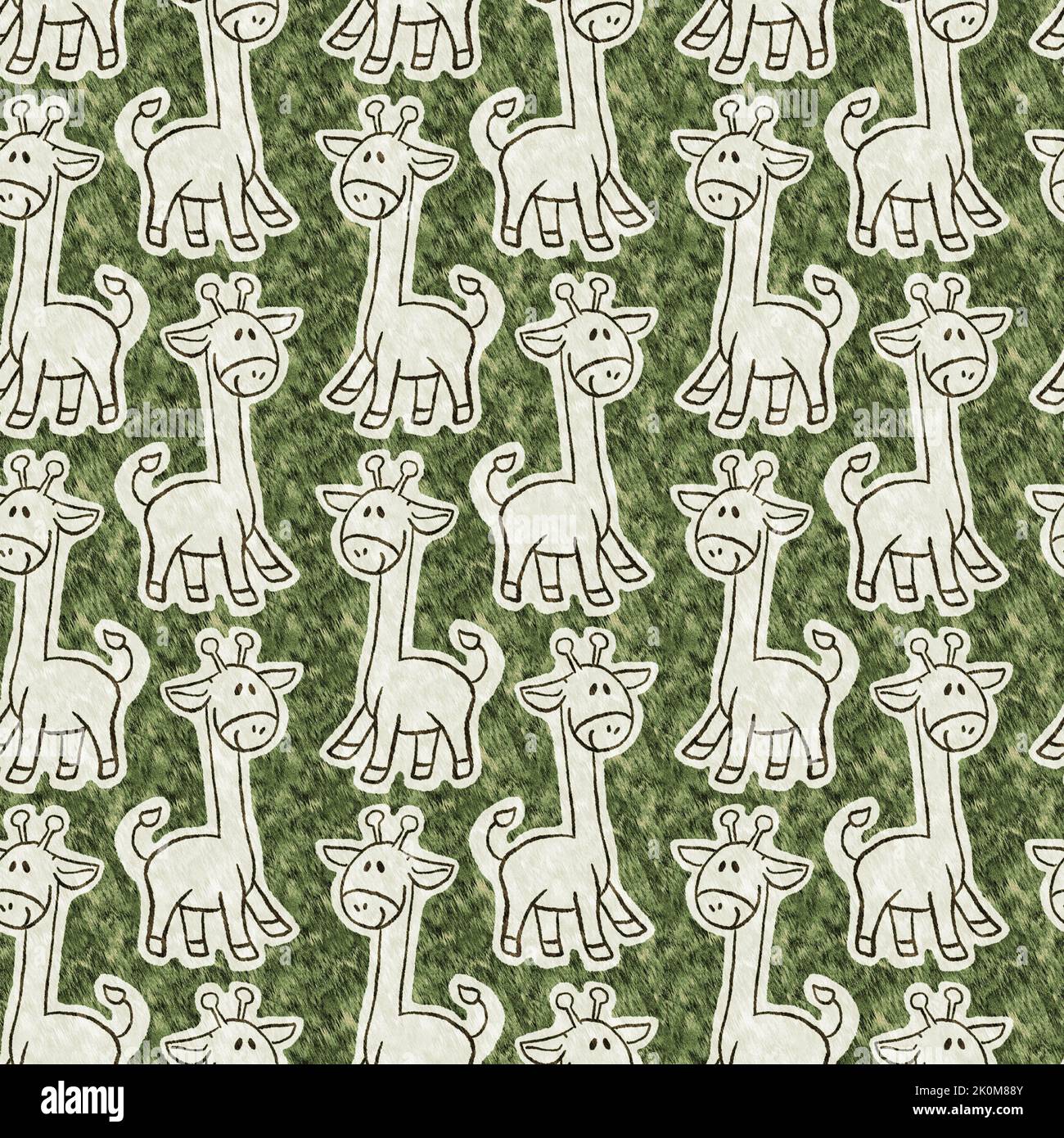 Cute safari wild giraffe animal pattern for babies room decor. Seamless ...