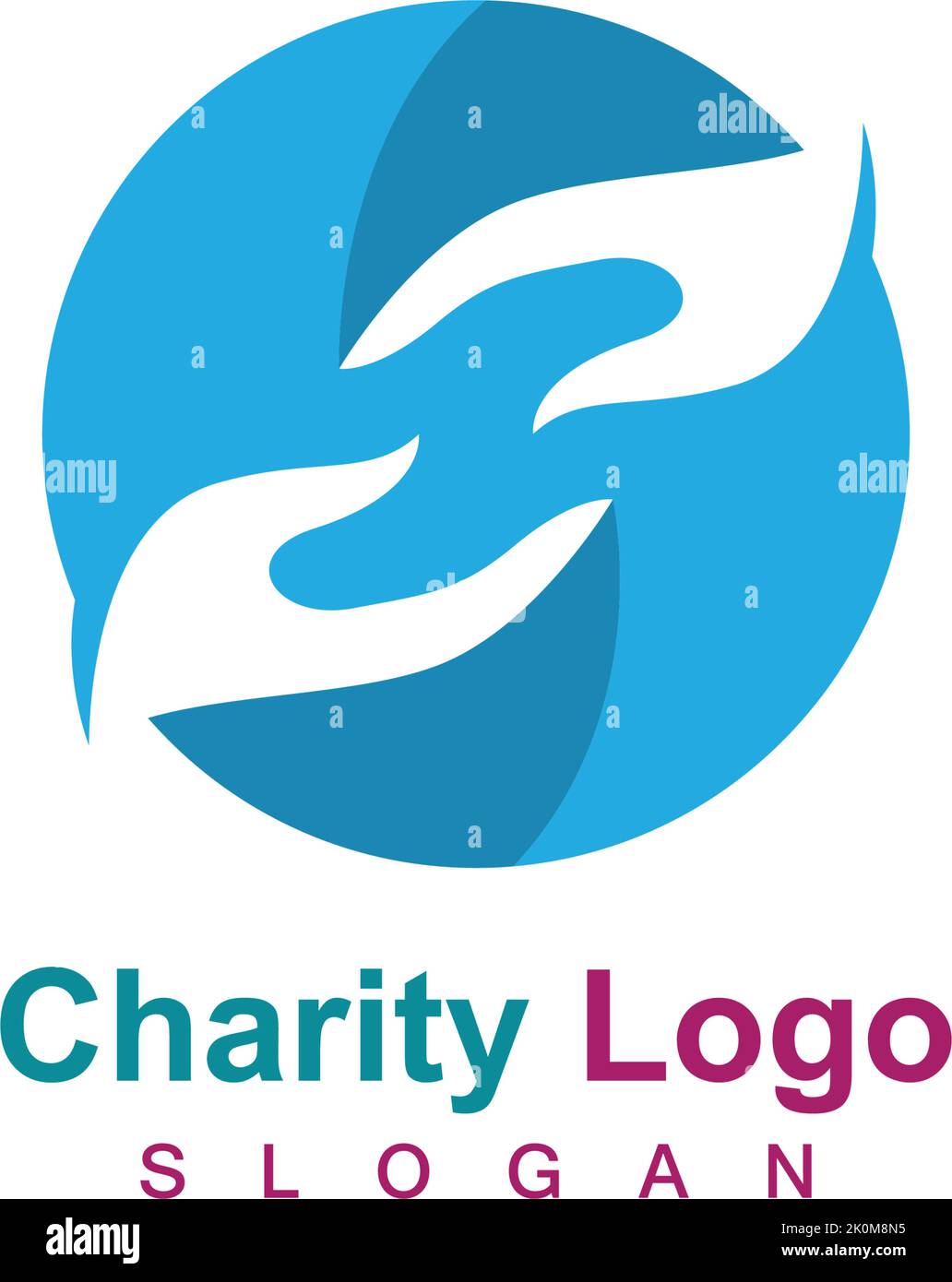 Illustration of charity logo design template vector Stock Vector Image ...