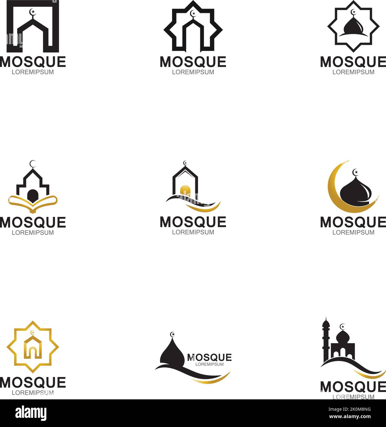 Modern mosque logo symbol or icon template Stock Vector Image & Art - Alamy