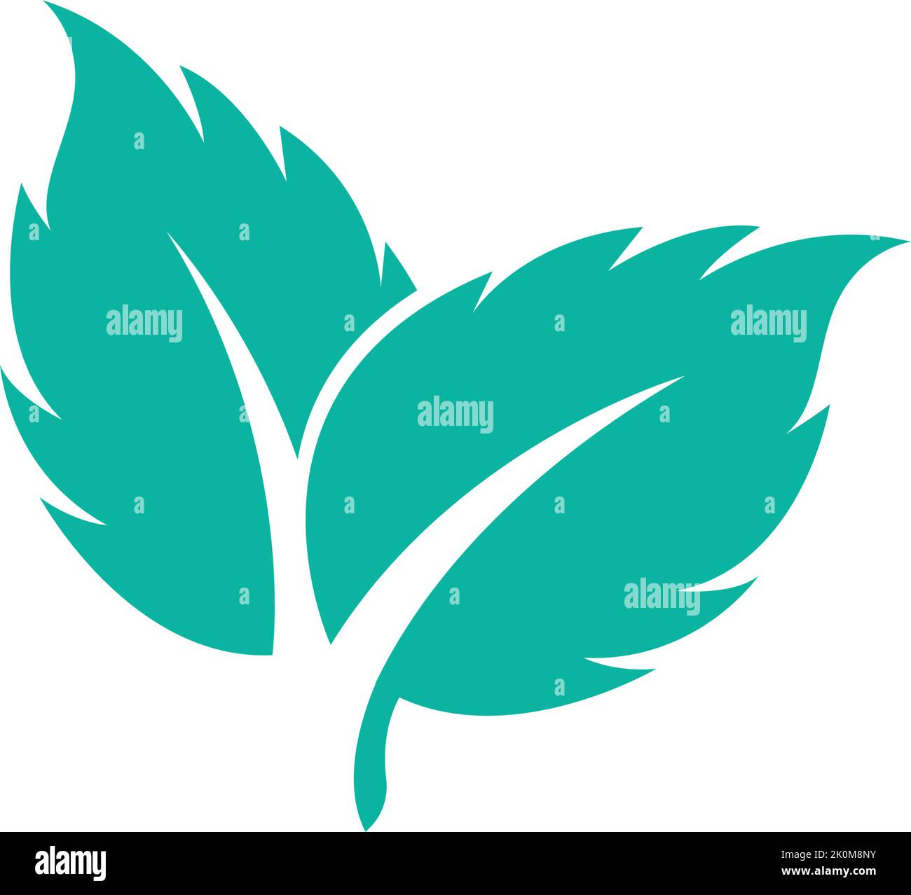 Mint leaves flat vector color icon template Stock Vector Image & Art ...