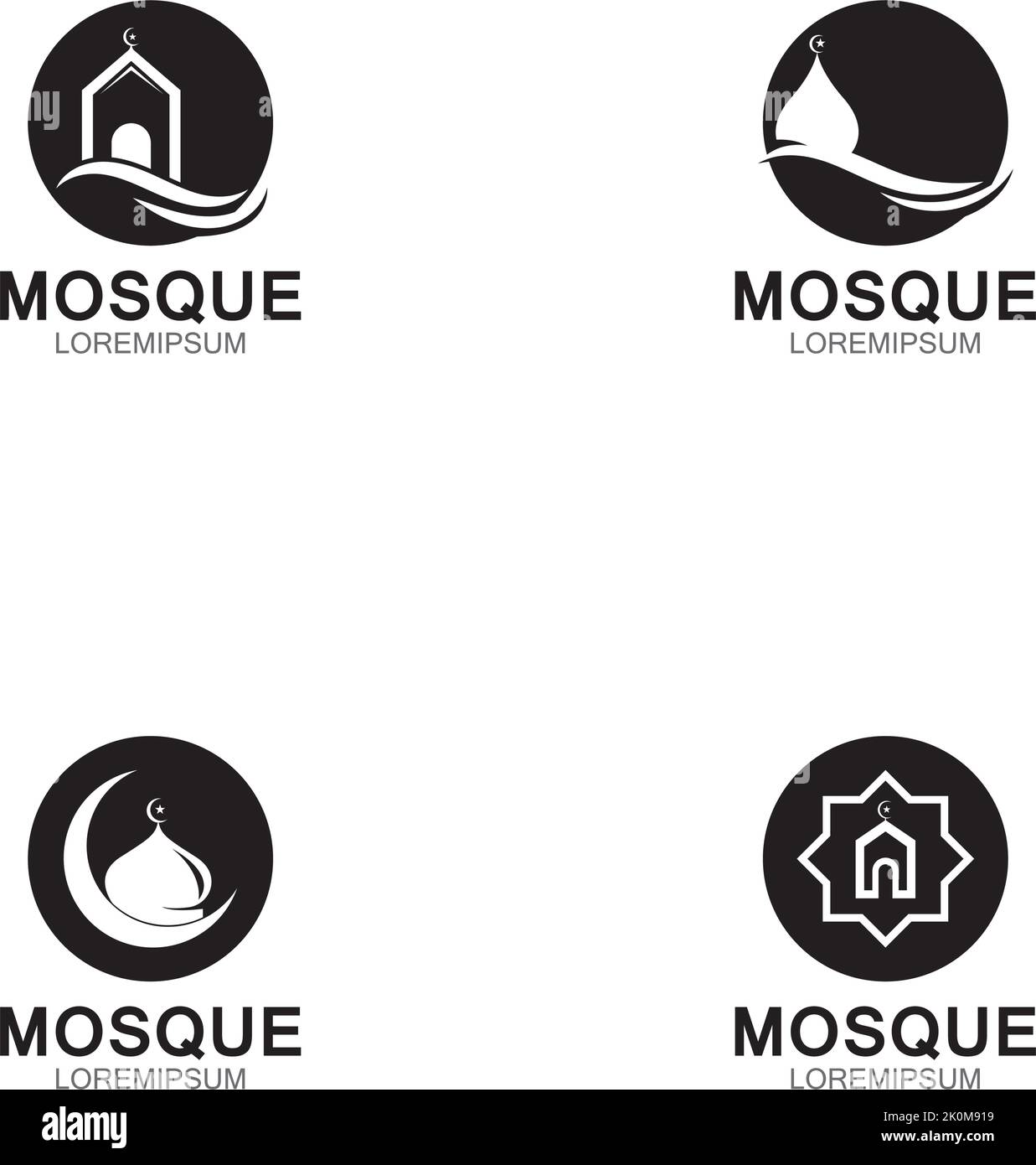 Modern mosque logo symbol or icon template Stock Vector Image & Art - Alamy