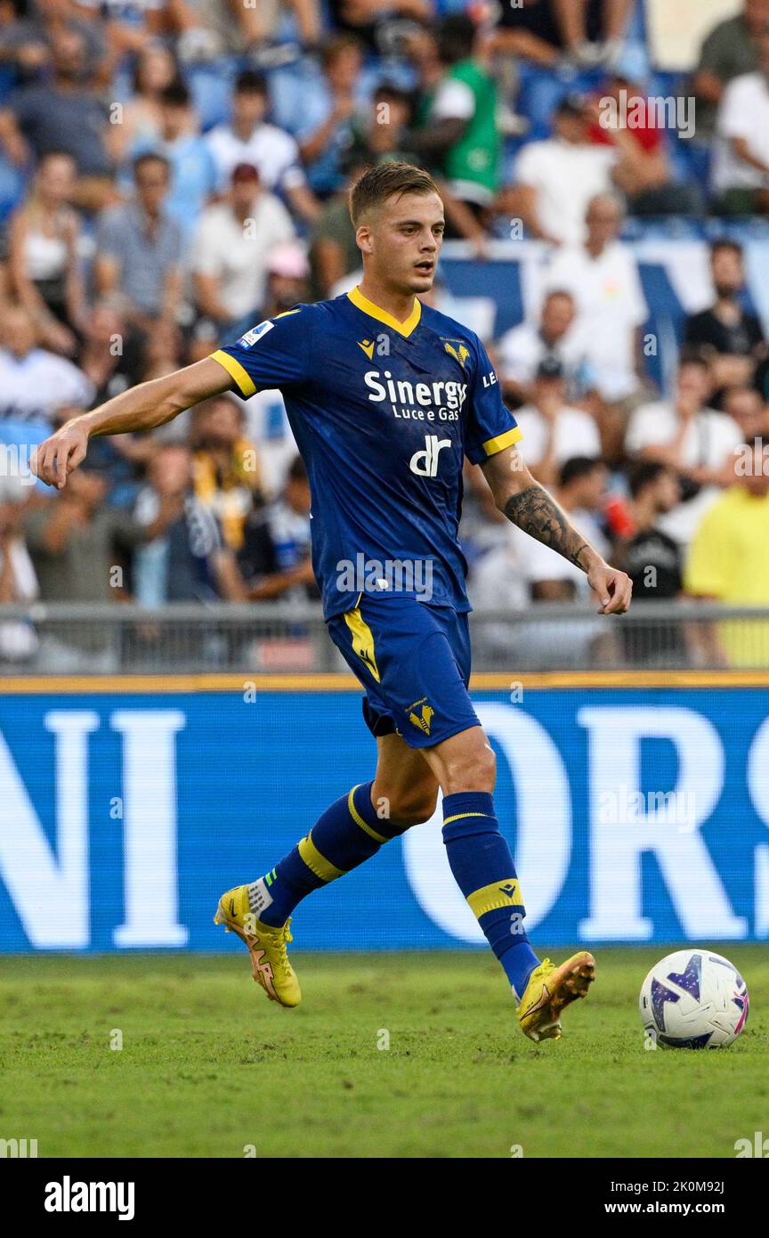 Rome, Italy: September 11, 2022, Ivan Ilic (Hellas Verona) during the Italian Football ...