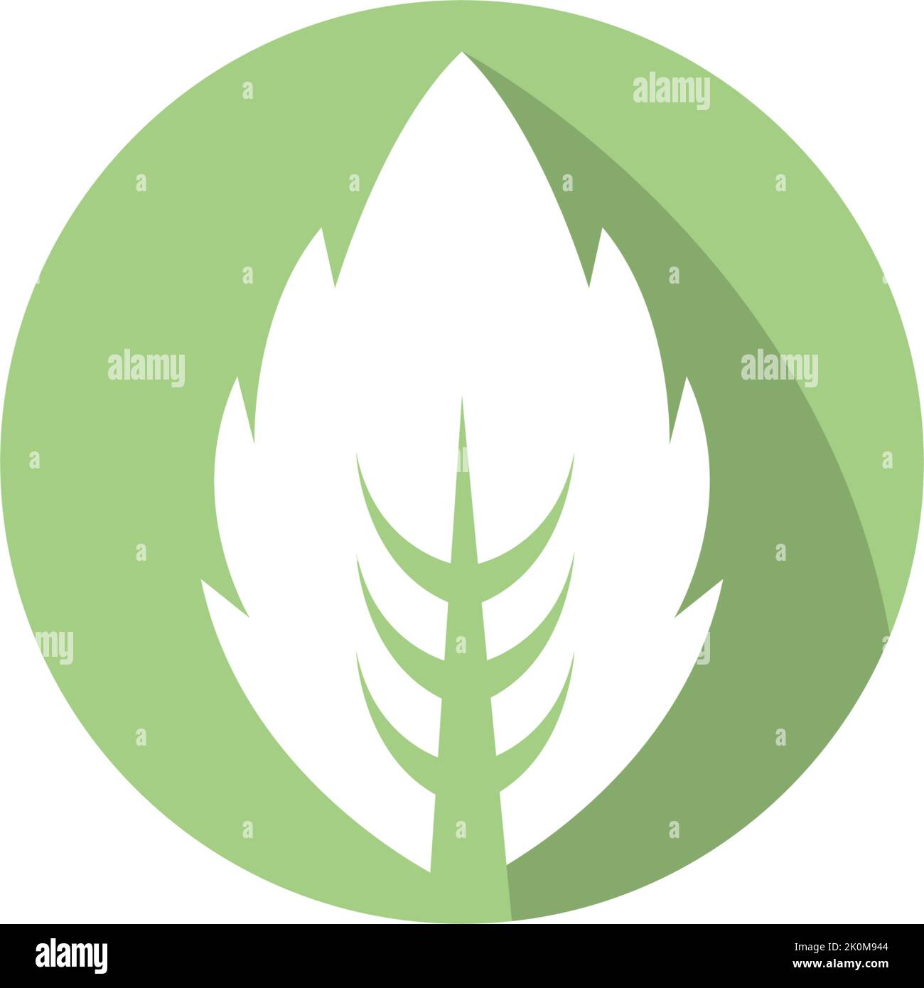 Mint leaves flat vector color icon template Stock Vector Image & Art ...