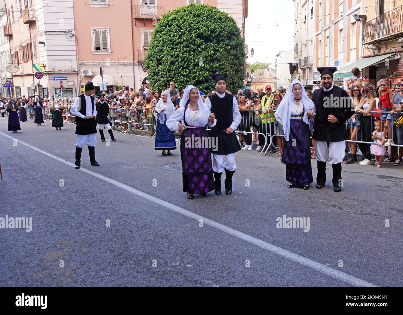 Sassari, Sardinia, Italy. Cavalcata Sarda 2022, traditional parade of ...