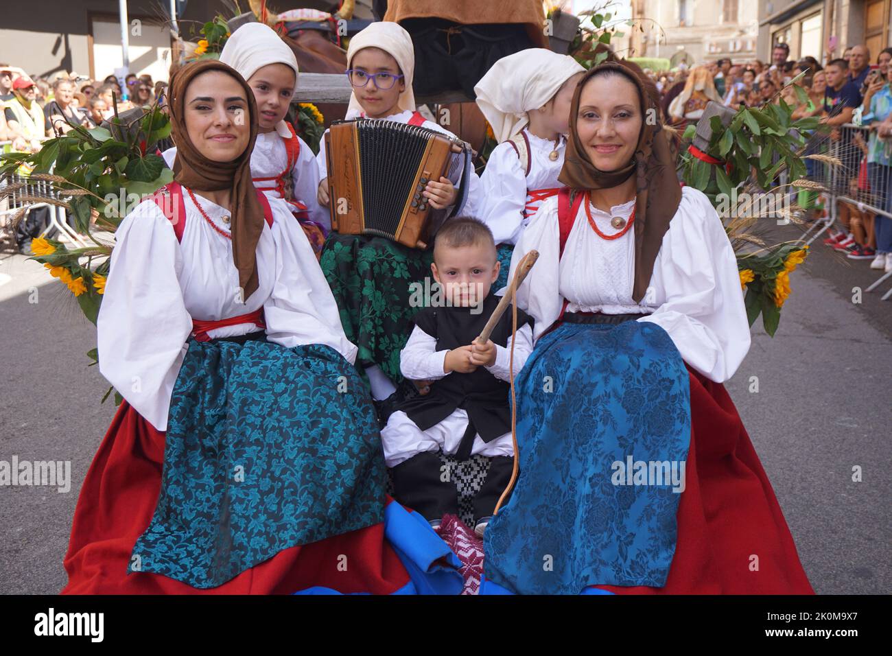 Sassari, Sardinia, Italy. Cavalcata Sarda 2022, traditional parade of ...
