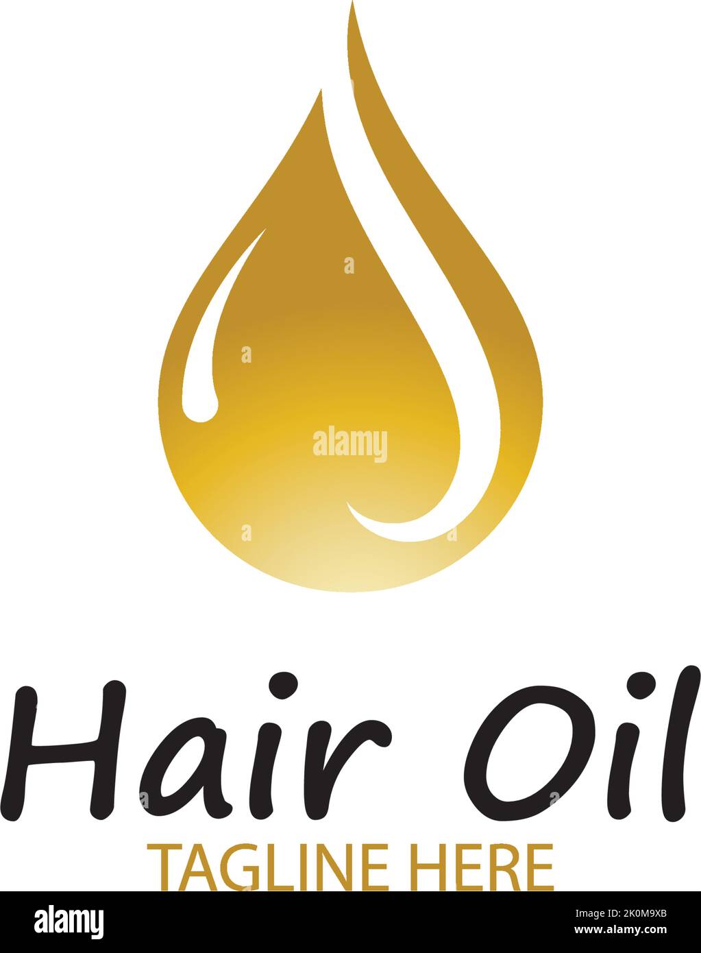 hair oil essential logo with drop oil and hair logo symbol-vector Stock ...