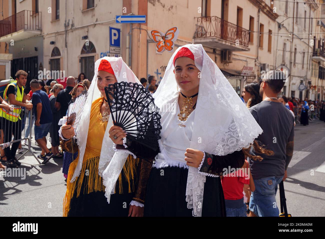 Sassari, Sardinia, Italy. Cavalcata Sarda 2022, traditional parade of ...