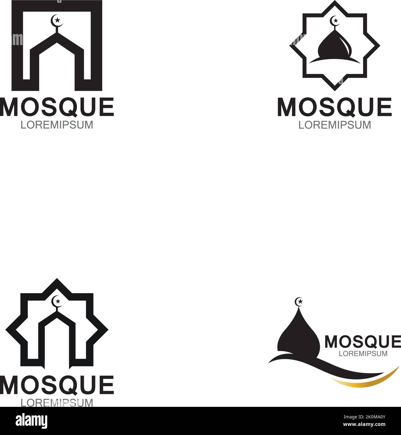 Modern mosque logo symbol or icon template Stock Vector Image & Art - Alamy