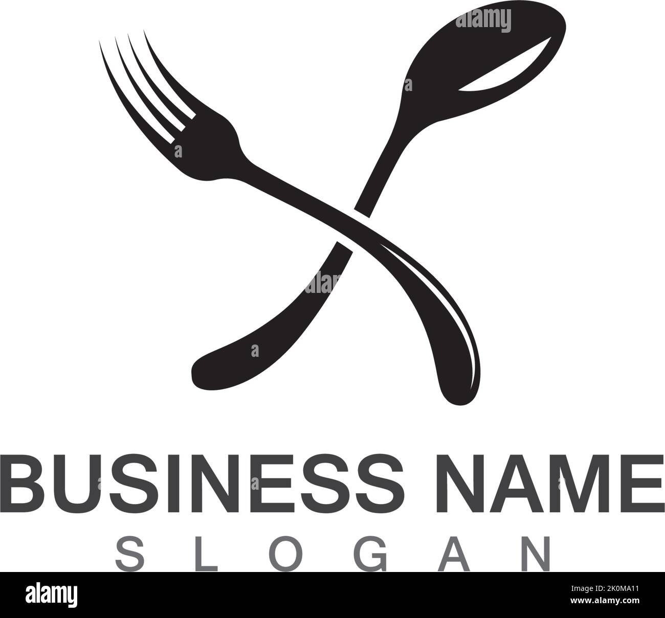 Fork Knife And Spoon Icon Logo Vector Templatedesign For Restaurant Stock Vector Image And Art