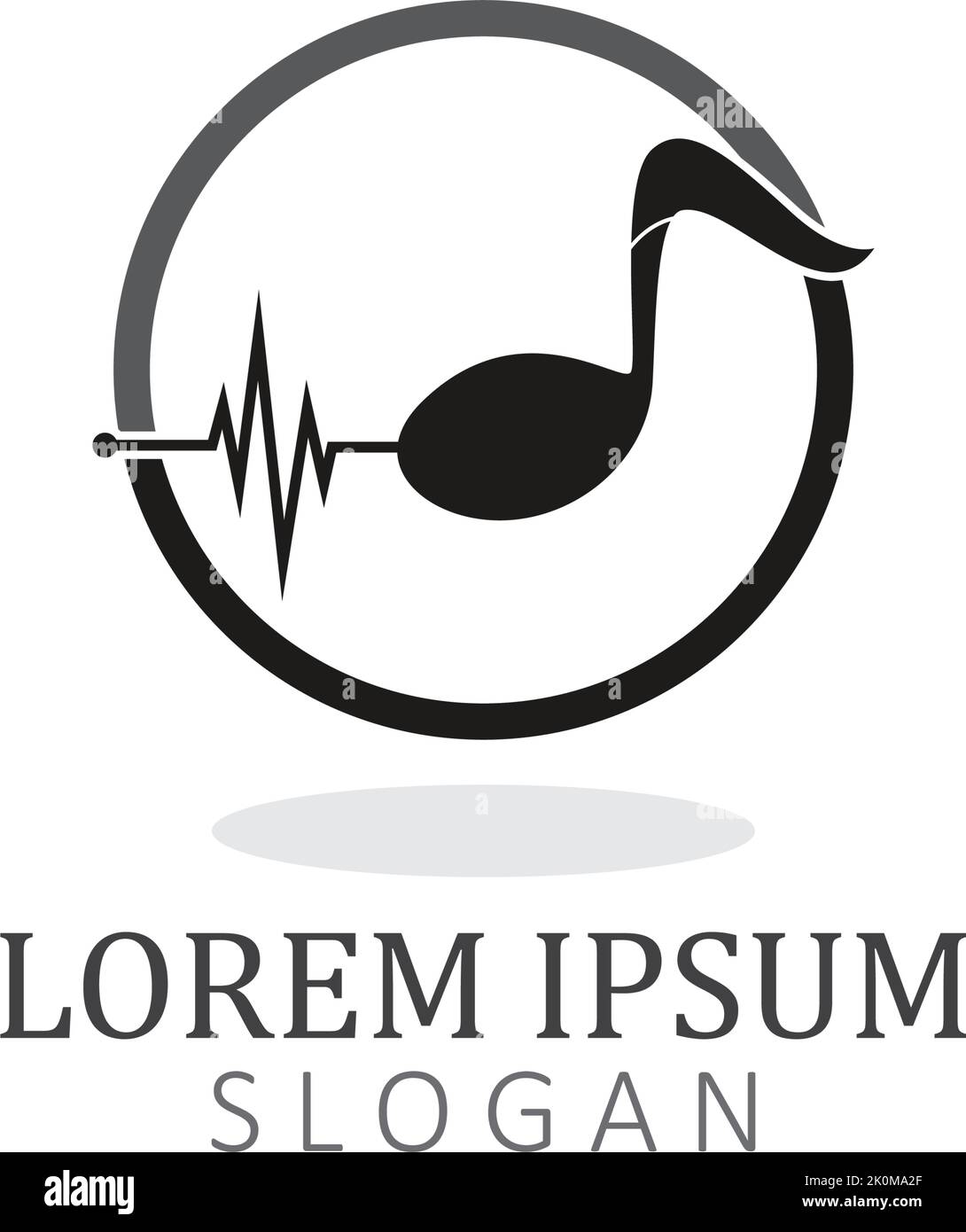 note music logo and symbol template vector icon Stock Vector Image ...