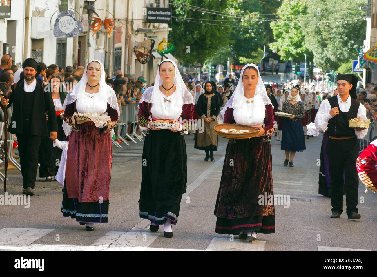 Sassari, Sardinia, Italy. Cavalcata Sarda 2022, traditional parade of ...