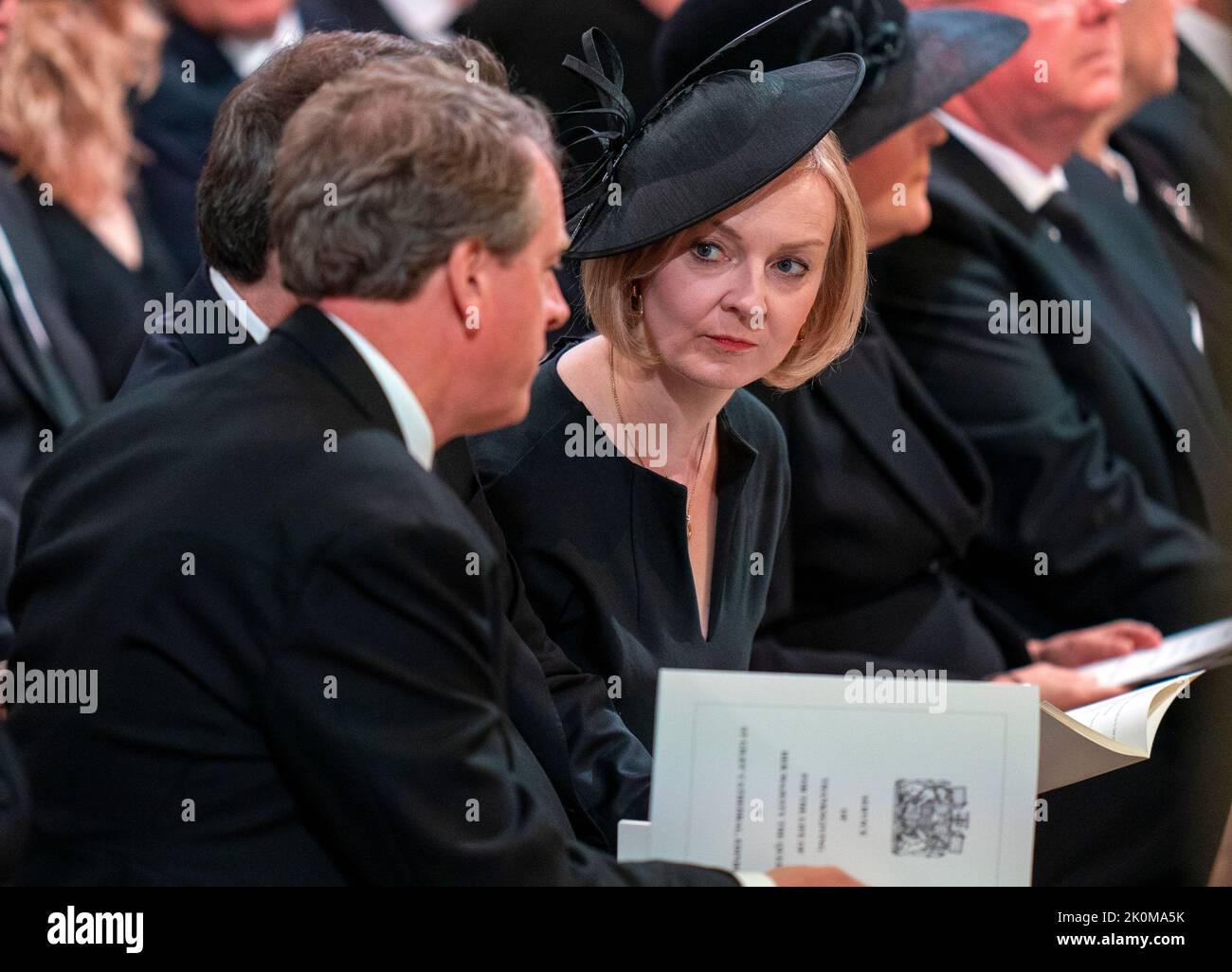 Prime Minister Liz Truss before the start of the Service of Prayer and ...