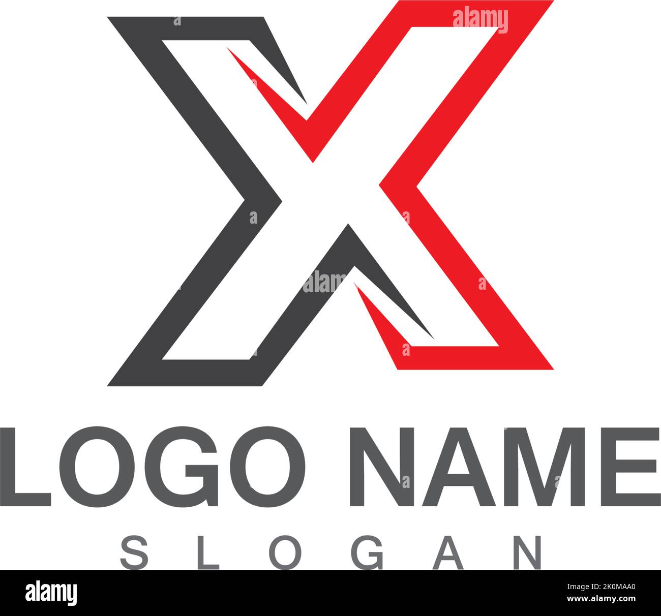 X Letter and X Logo Template vector illustration icon Stock Vector ...